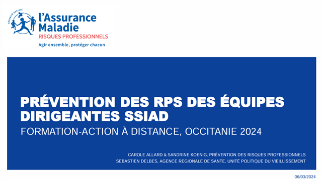 Présentation action-formation Prévention des RPS - ARS Occitanie